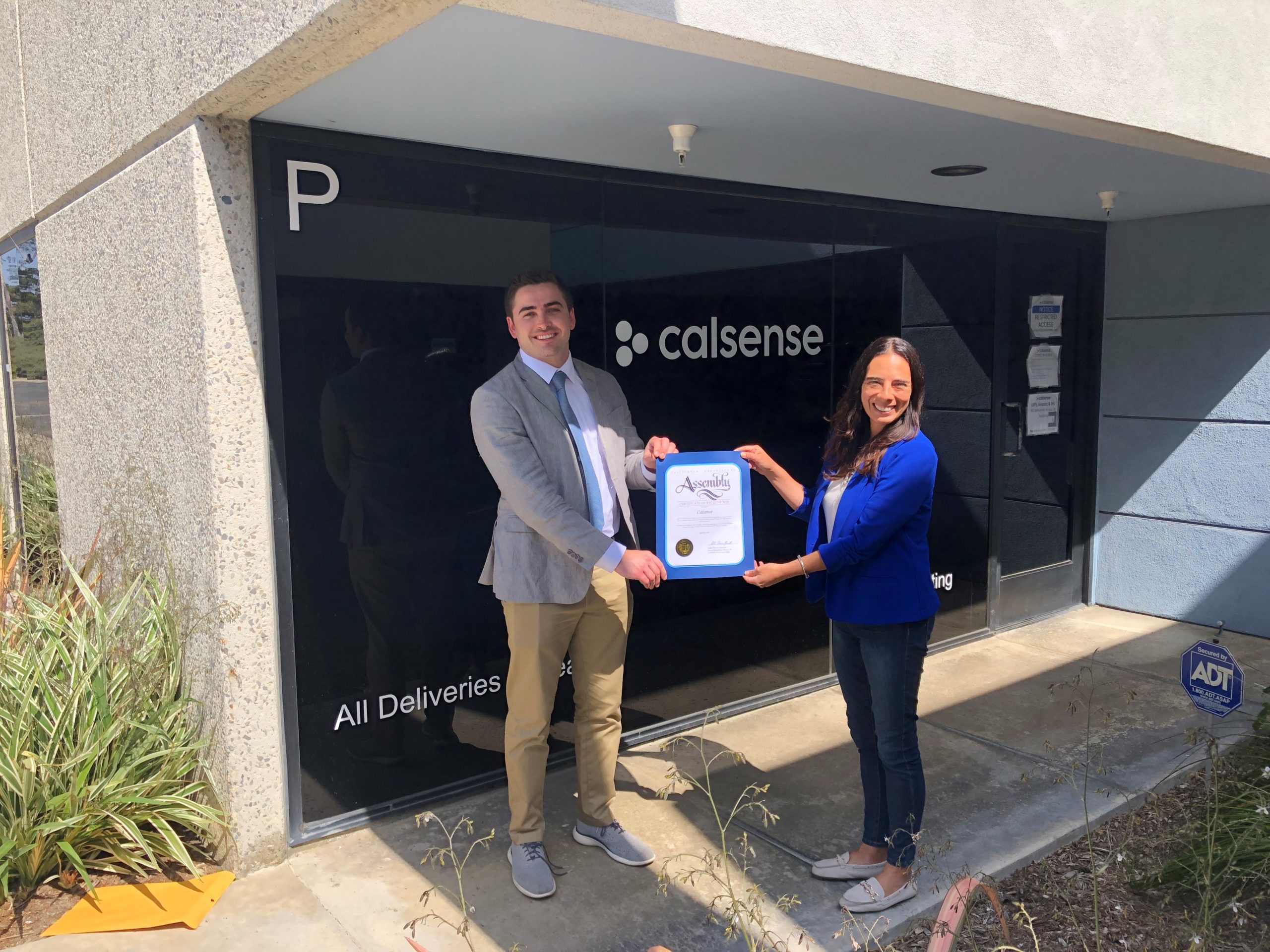 Calsense receives Certificate of Recognition | Calsense