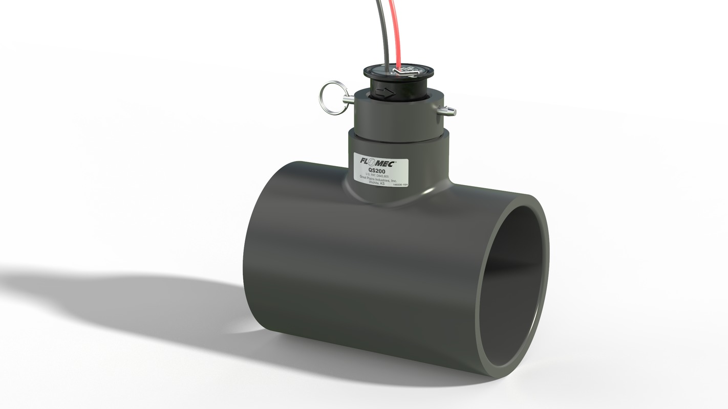 4” Plastic Tee Ultrasonic Flow Sensor - Calsense | Calsense
